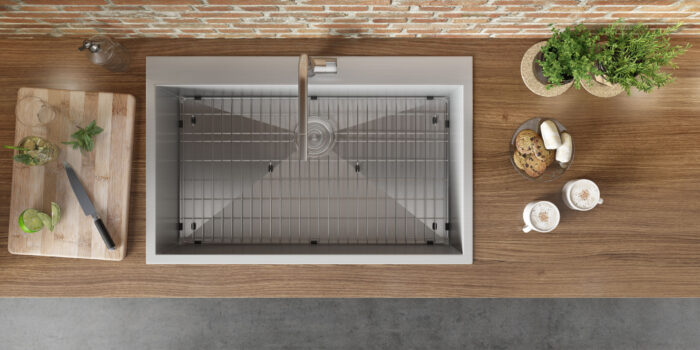 Ruvati 33 x 22 Drop-in Topmount 16 Gauge Zero Radius Stainless Steel ...