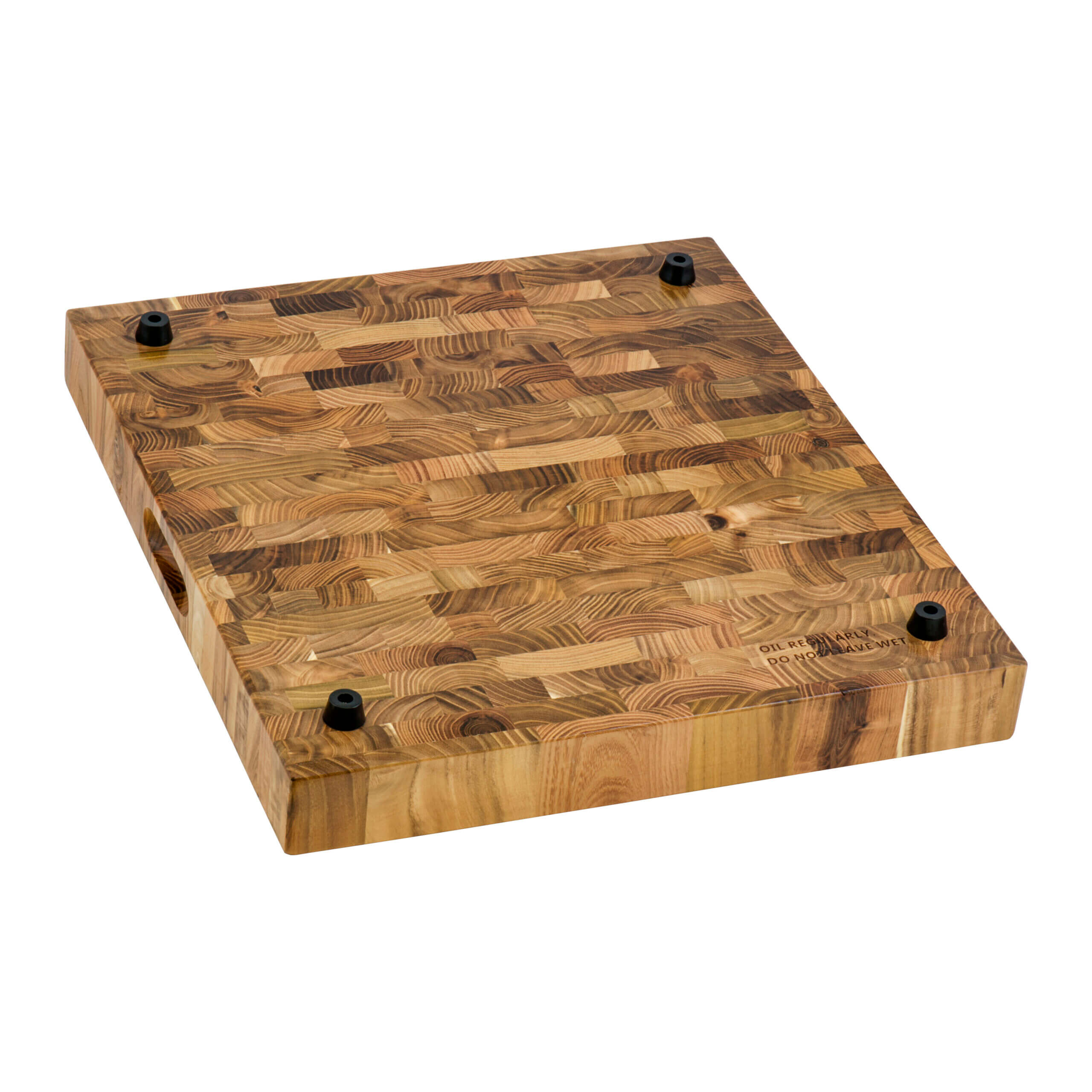Ruvati 17 x 16 x 2 inch thick End-Grain Teak Butcher Block Solid Wood ...