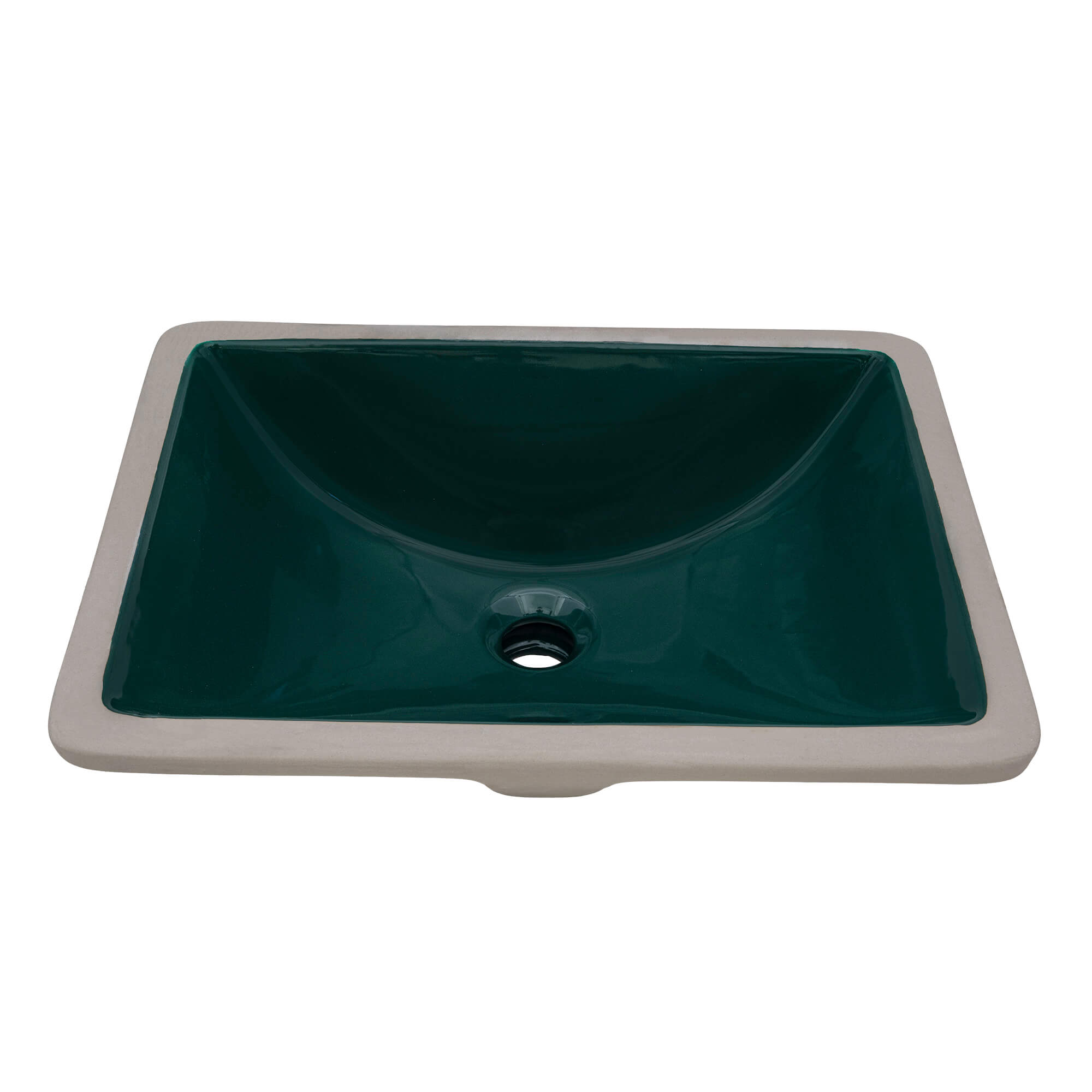 Ruvati 18 x 12-3/4 inch Undermount Bathroom Sink Emerald Green ...