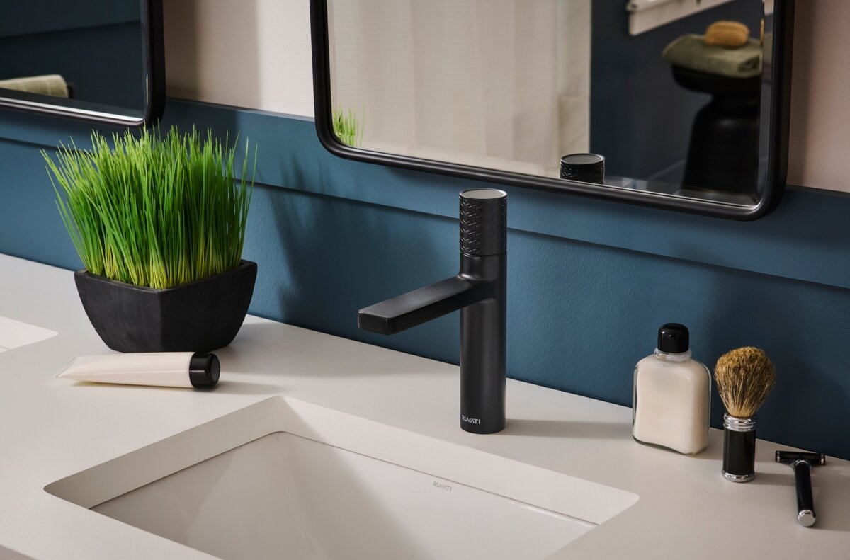 Ruvati Emilio Single Handle Diamond Pattern Knurled Bathroom Faucet ...