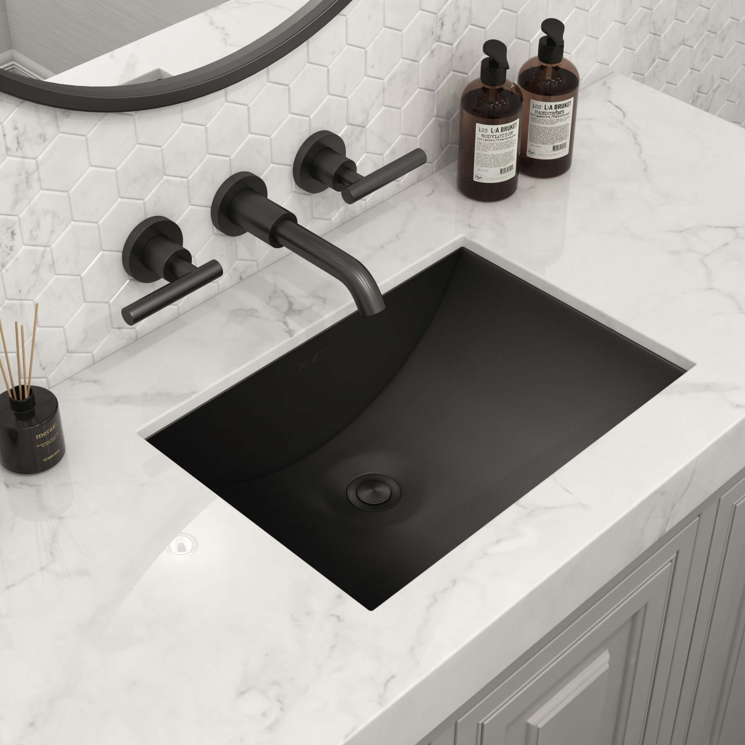 Rectangular bathroom sink store