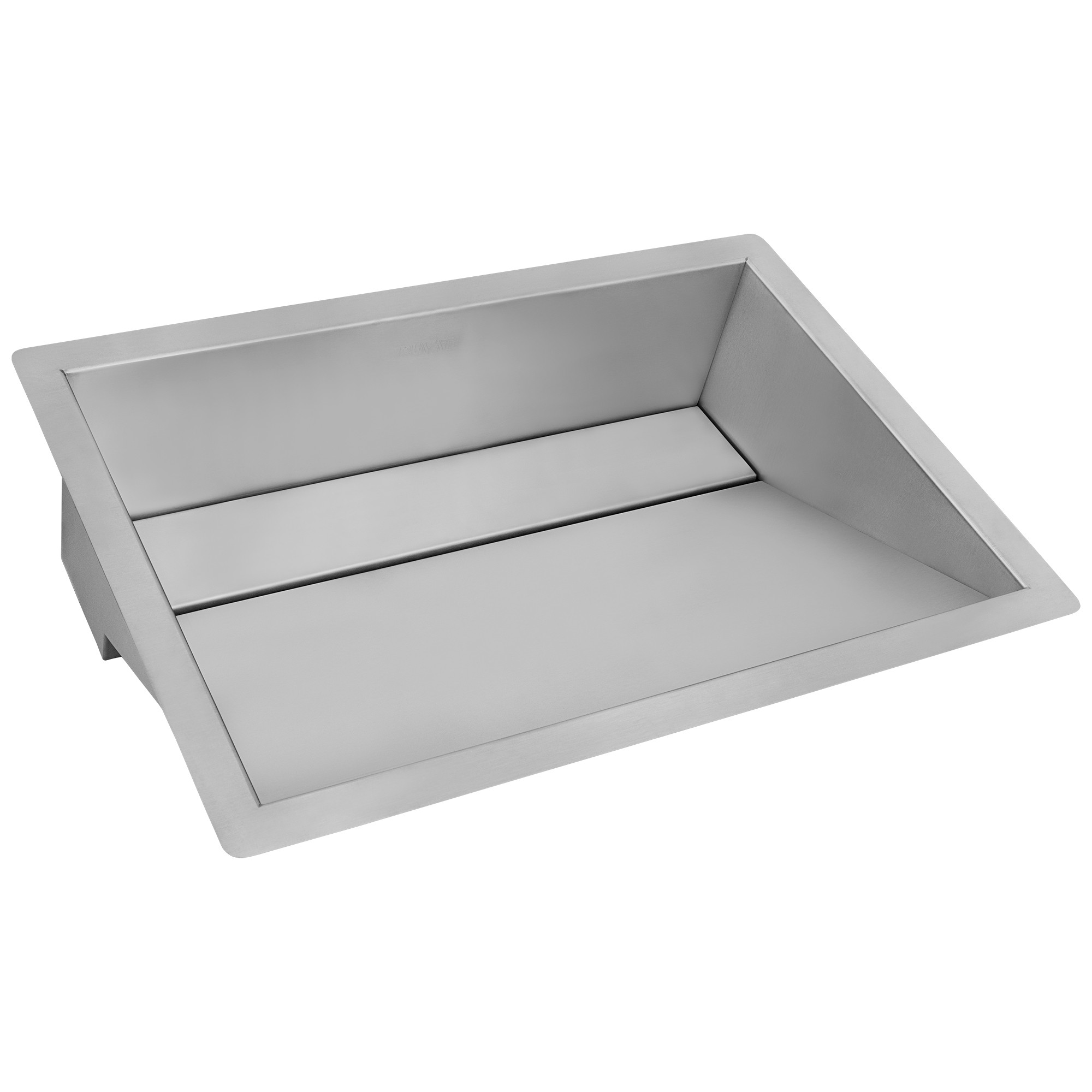 Ruvati 20 x 14 inch Brushed Stainless Steel Undermount Ramp Bathroom ...