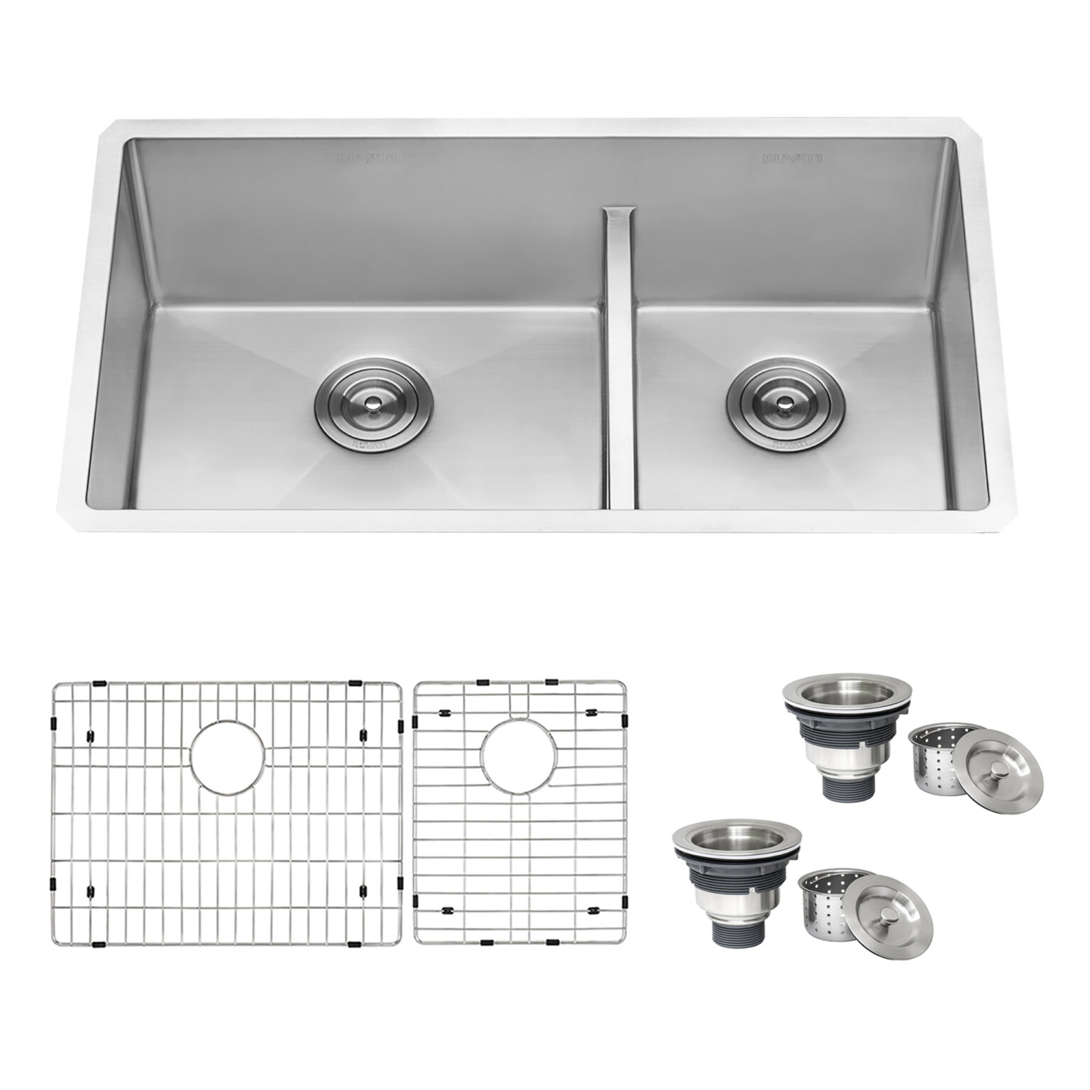 Ruvati 39-inch Workstation Dual Tier Kitchen Sink Undermount 16 Gauge ...