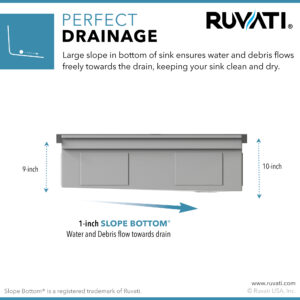 Ruvati 33-inch Workstation Two-Tiered Ledge Kitchen Sink Undermount 16 ...