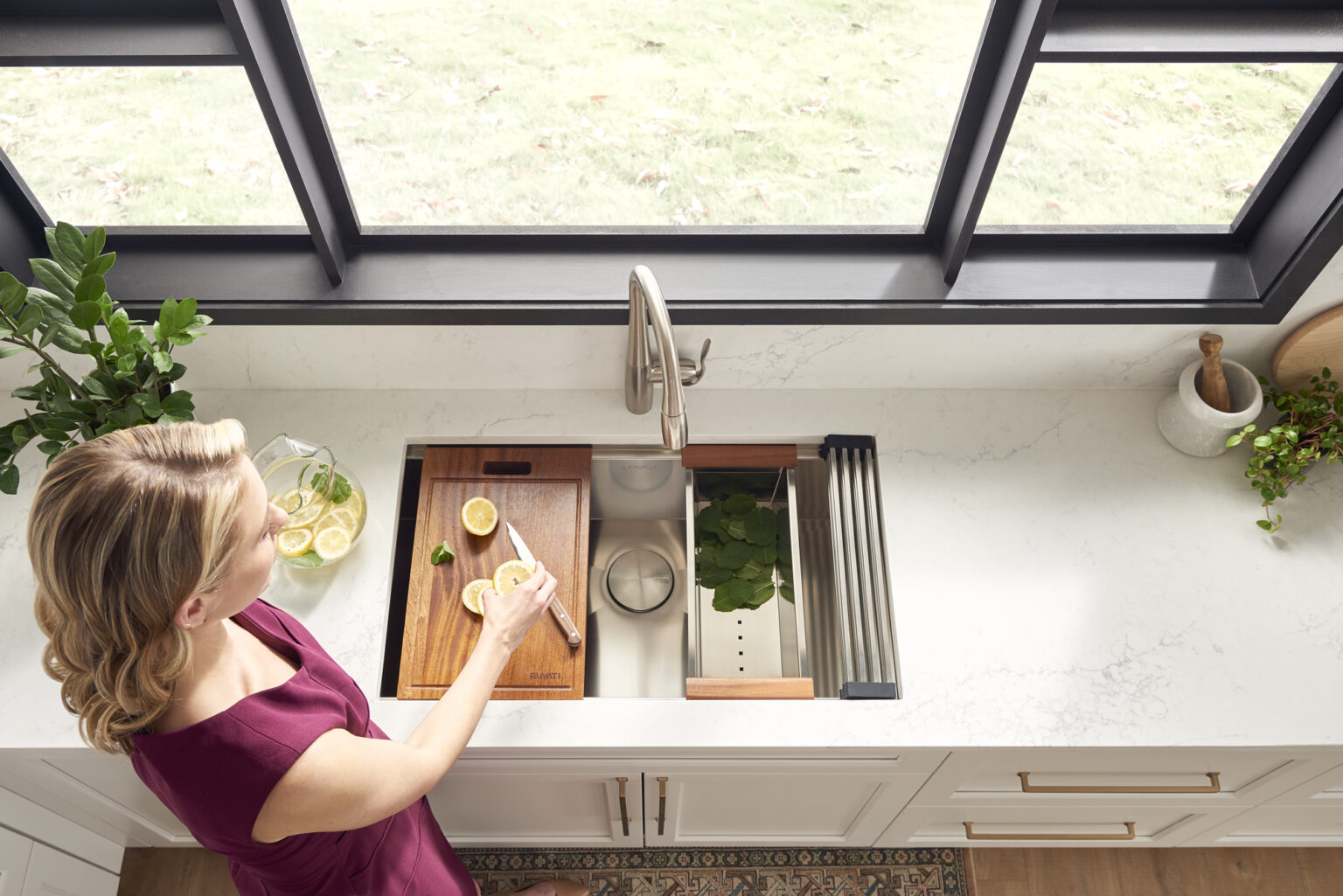 Ruvati 32-inch Workstation Ledge Undermount 16 Gauge Stainless Steel ...