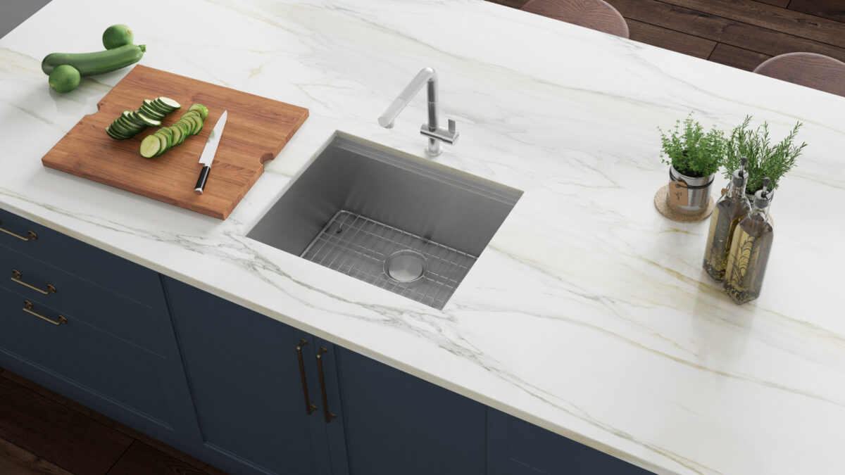 Ruvati 23" Workstation Ledge Bar Prep Kitchen Sink Undermount 16 Gauge ...