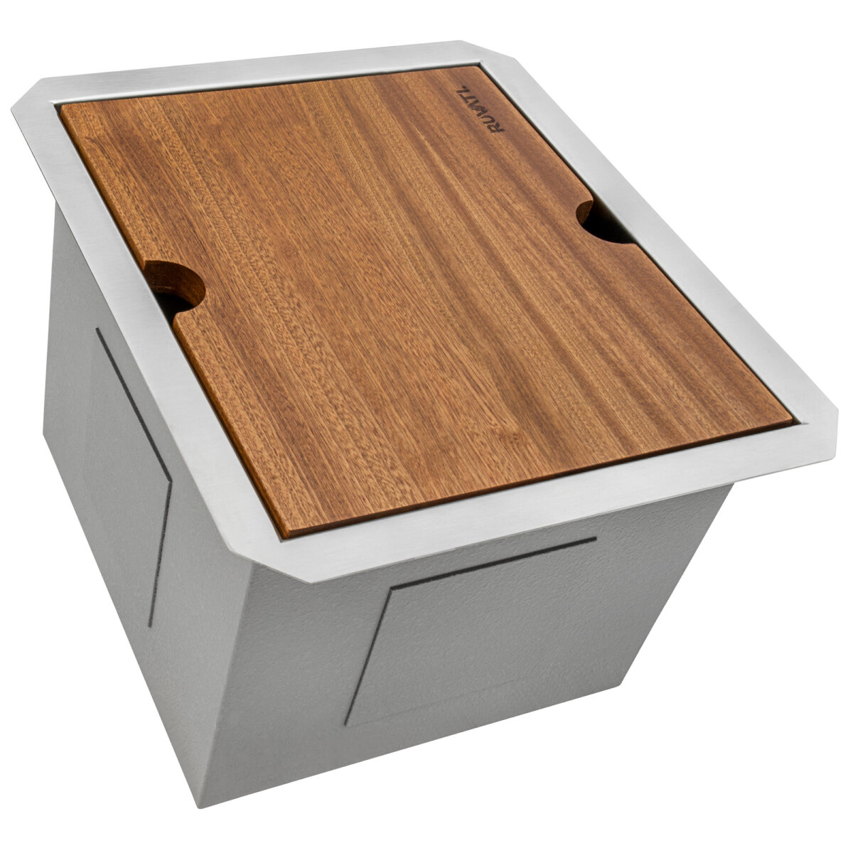 Ruvati 13 inch Workstation Bar Prep Sink with Cover Undermount 16 Gauge ...