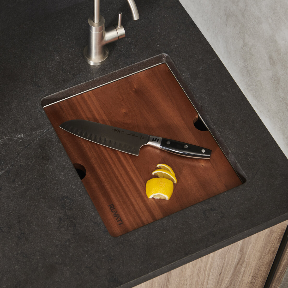 Ruvati 13 inch Workstation Bar Prep Sink with Cover Undermount 16 Gauge ...