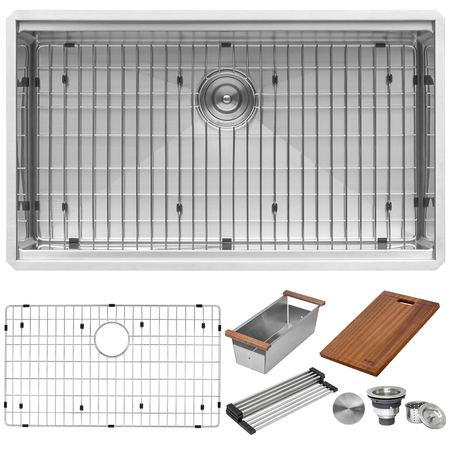 Ruvati 30-inch Workstation Rounded Corners Undermount Ledge Kitchen ... Ruvati 30-inch Workstation Rounded Corners Undermount Ledge Kitchen ...