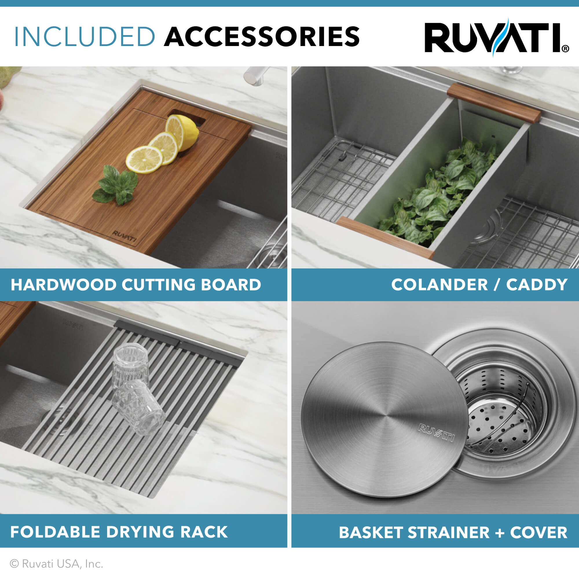 Ruvati 30-inch Workstation Rounded Corners Undermount Ledge Kitchen ... Ruvati 30-inch Workstation Rounded Corners Undermount Ledge Kitchen ...
