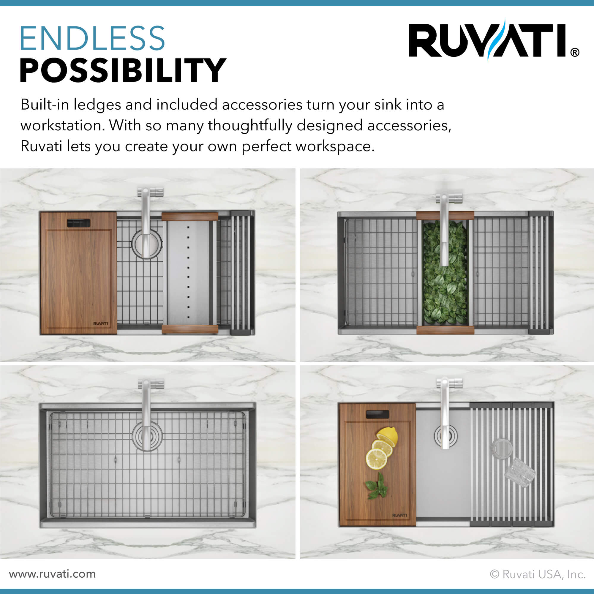 Ruvati 30-inch Workstation Rounded Corners Undermount Ledge Kitchen ... Ruvati 30-inch Workstation Rounded Corners Undermount Ledge Kitchen ...