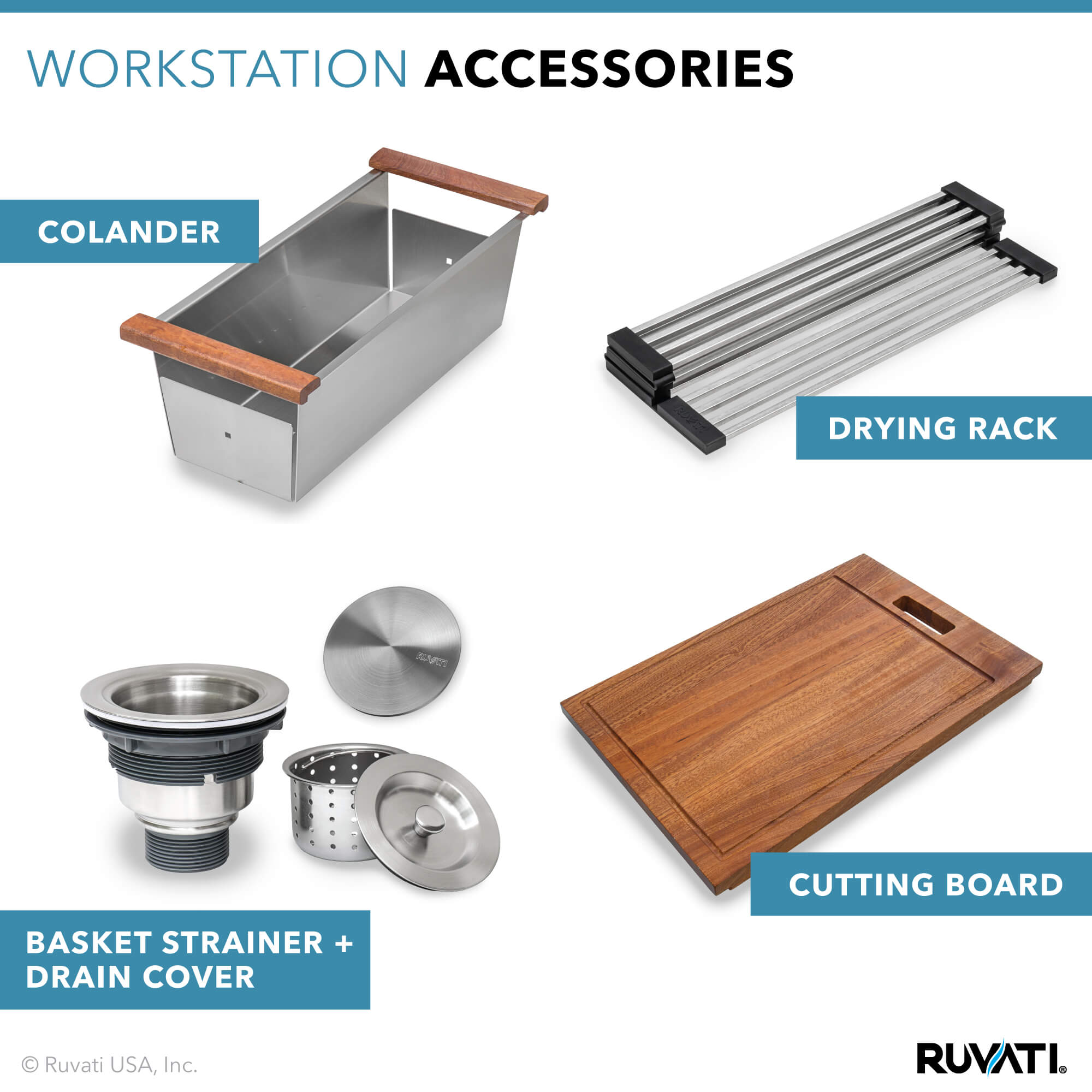 Ruvati 30-inch Workstation Rounded Corners Undermount Ledge Kitchen ... Ruvati 30-inch Workstation Rounded Corners Undermount Ledge Kitchen ...