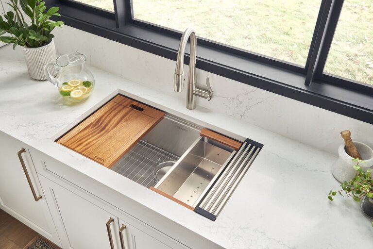 Ruvati 30-inch Workstation Rounded Corners Undermount Ledge Kitchen ...