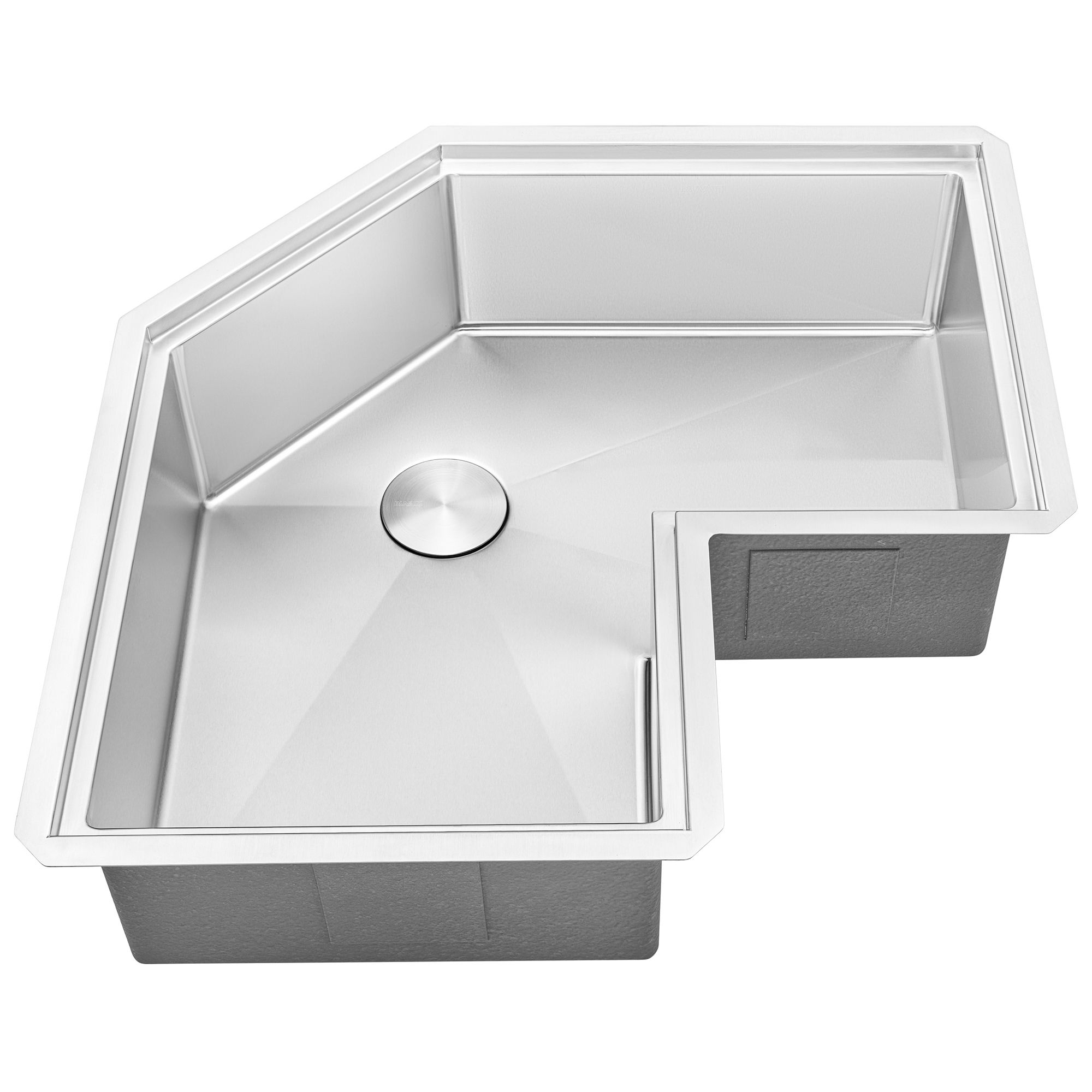 Ruvati Roma Pro Corner Workstation Stainless Steel Undermount Kitchen ...