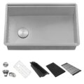 Ruvati 27-inch Workstation Slope Bottom Offset Drain Undermount 16 ...