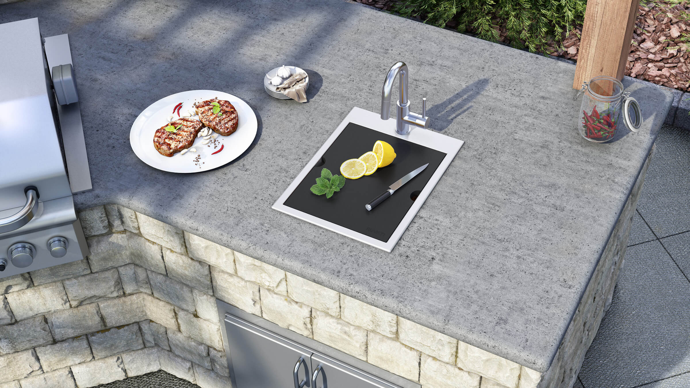 Rustic Outdoor Kitchen Sink Outdoor Kitchen Sinks & Bar Centers Buying