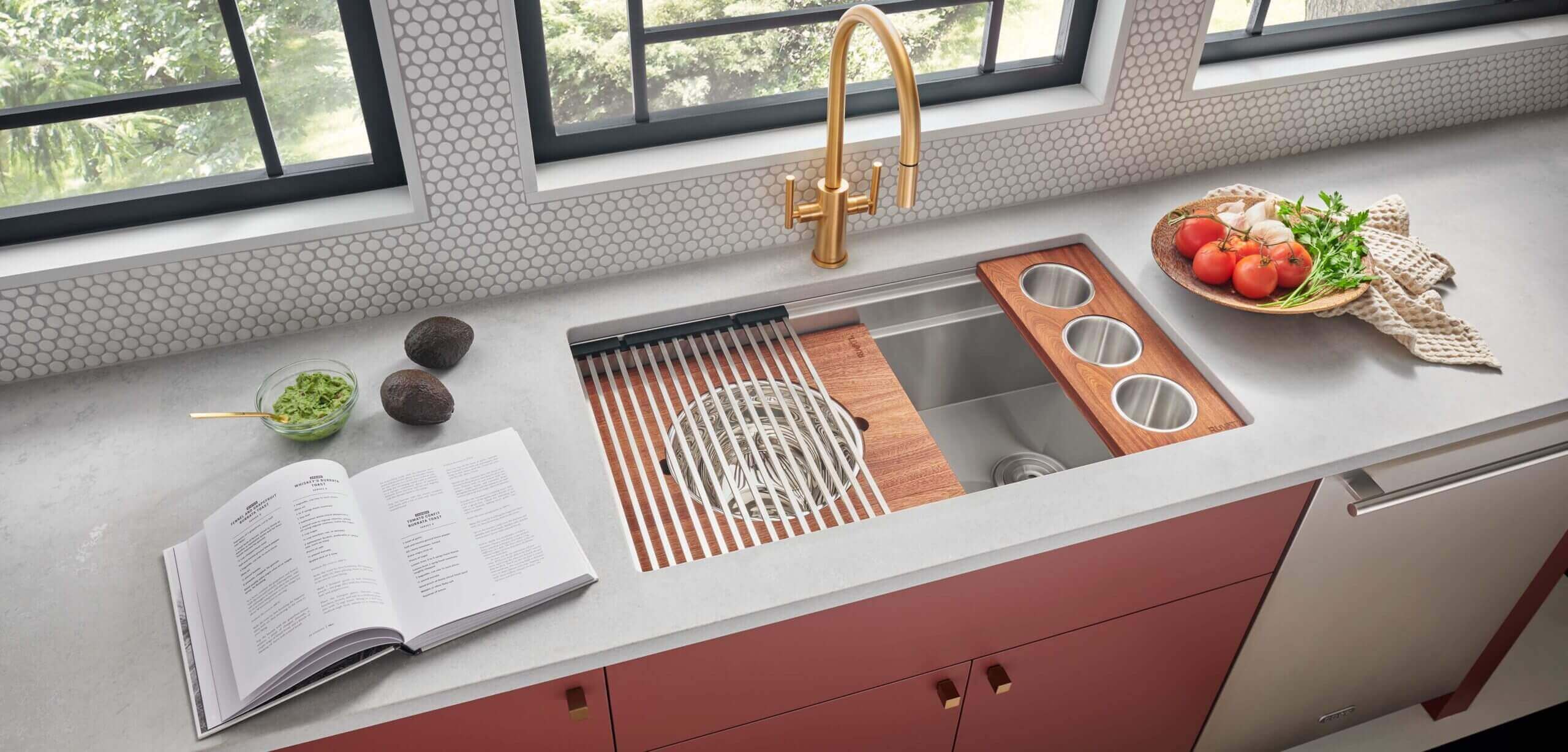 Ruvati 33-inch Workstation Two-Tiered Ledge Kitchen Sink Undermount 16 ...