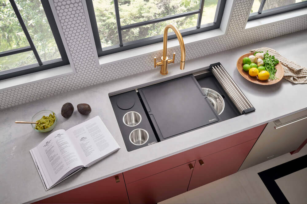 Ruvati 45-inch Workstation Two-Tiered Ledge Kitchen Sink Undermount 16 ...